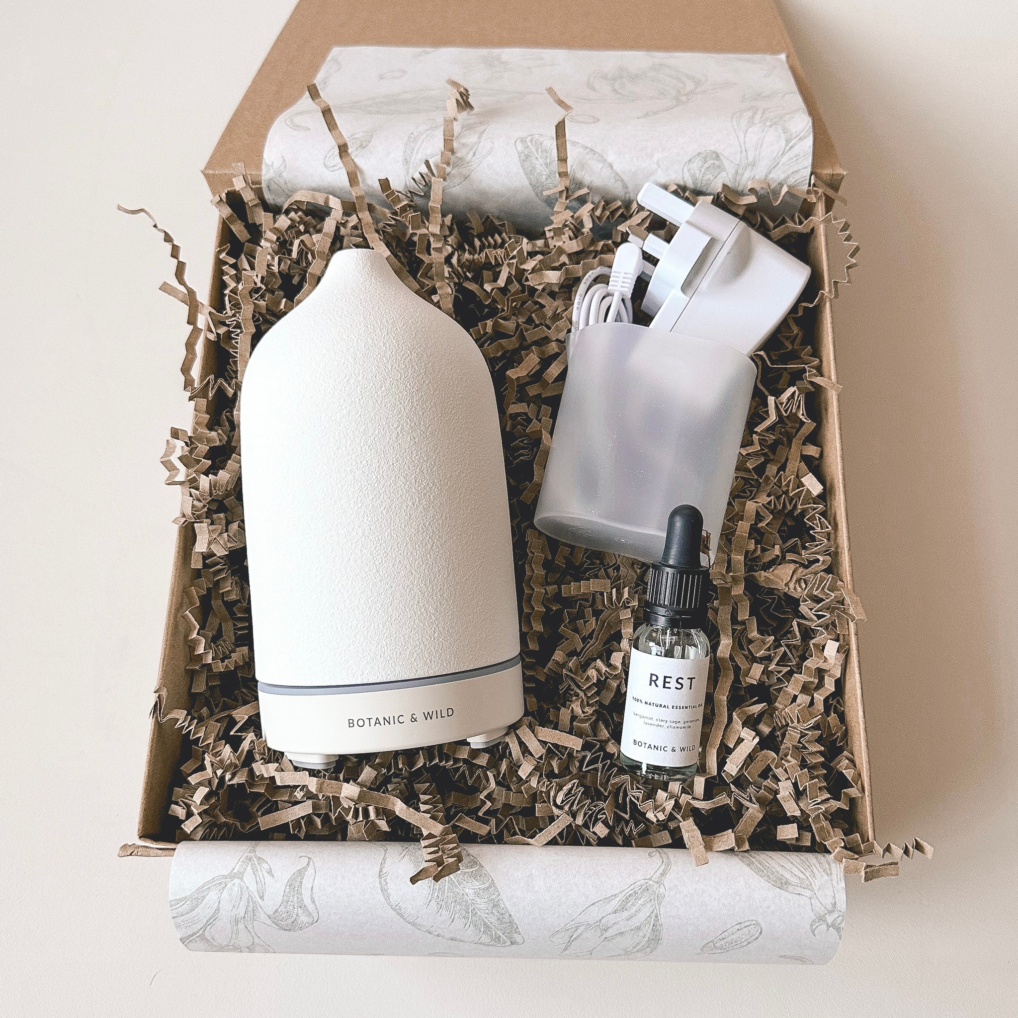 CERAMIC AROMATHERAPY DIFFUSER GIFT SET | Botanic & Wild
